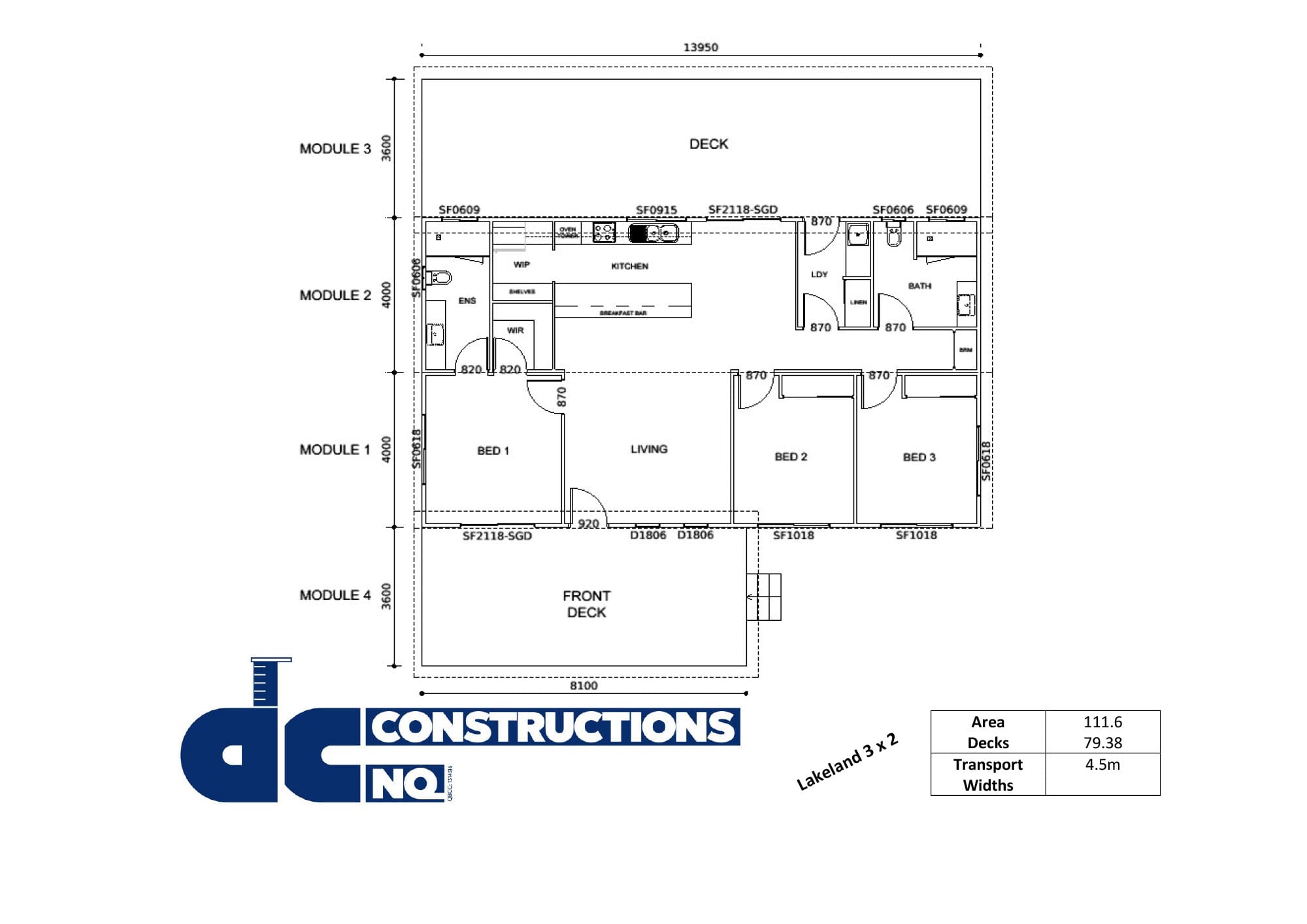 Lakeland 3x2 with Decks | DC Constructions NQ